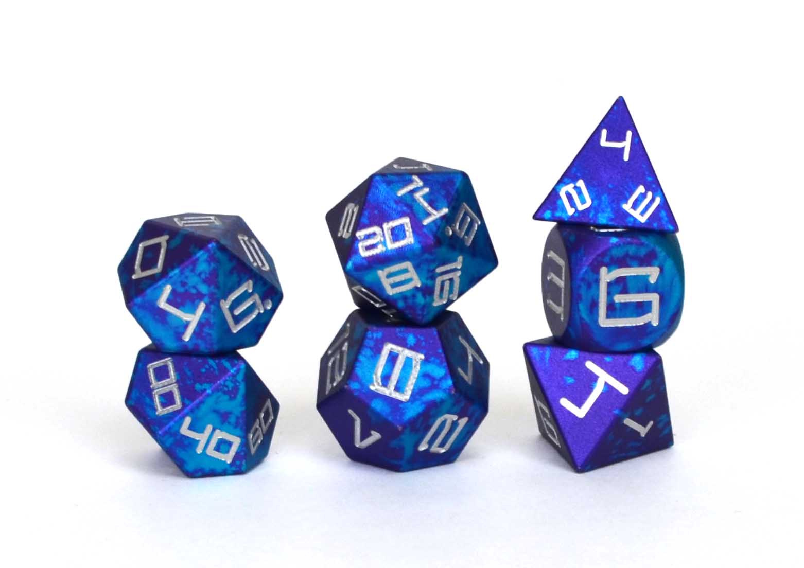 Aurorad Aluminium Set of 7 – Level Up Dice