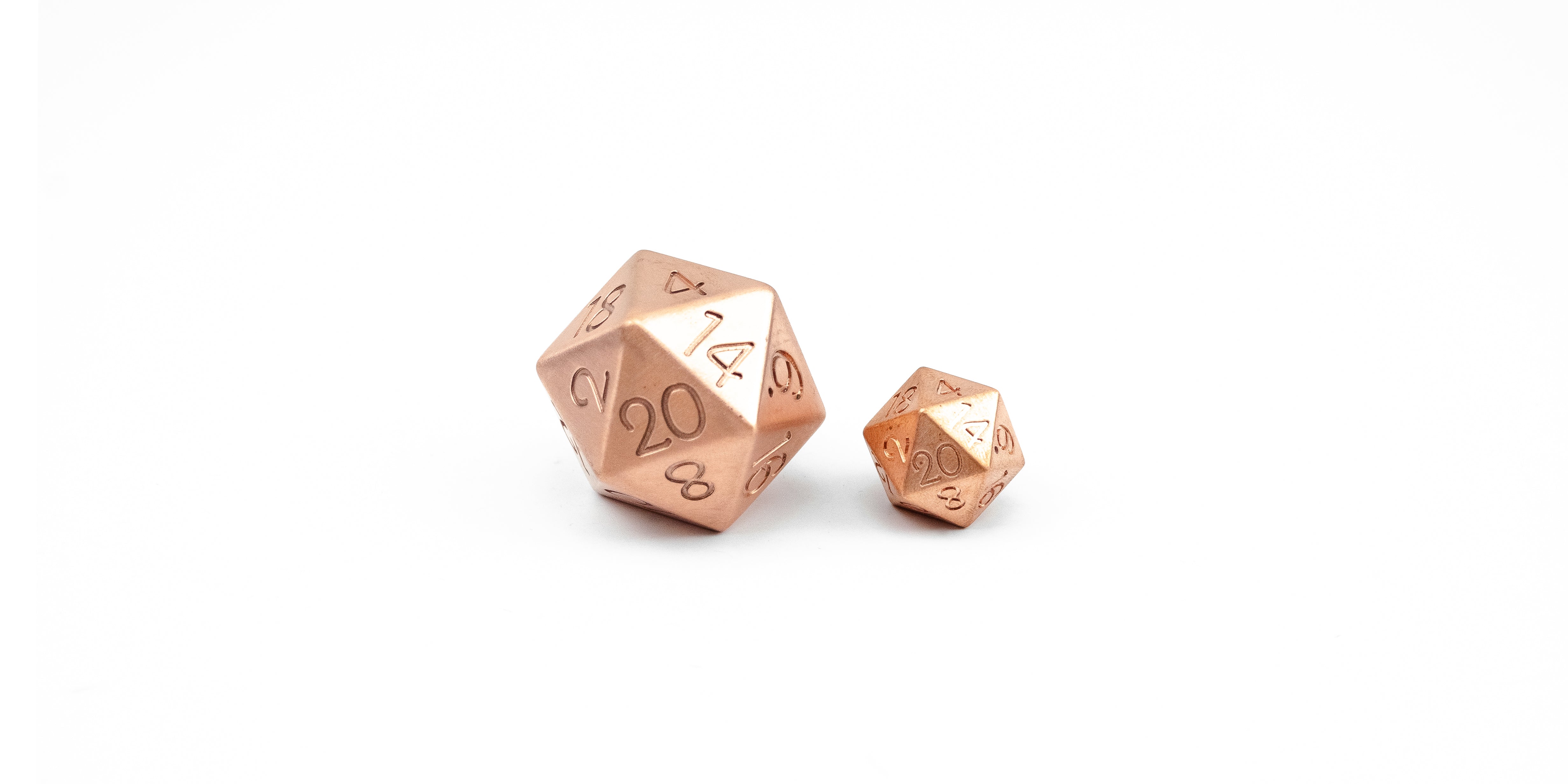 35mm Copper D20 – Level Up Dice