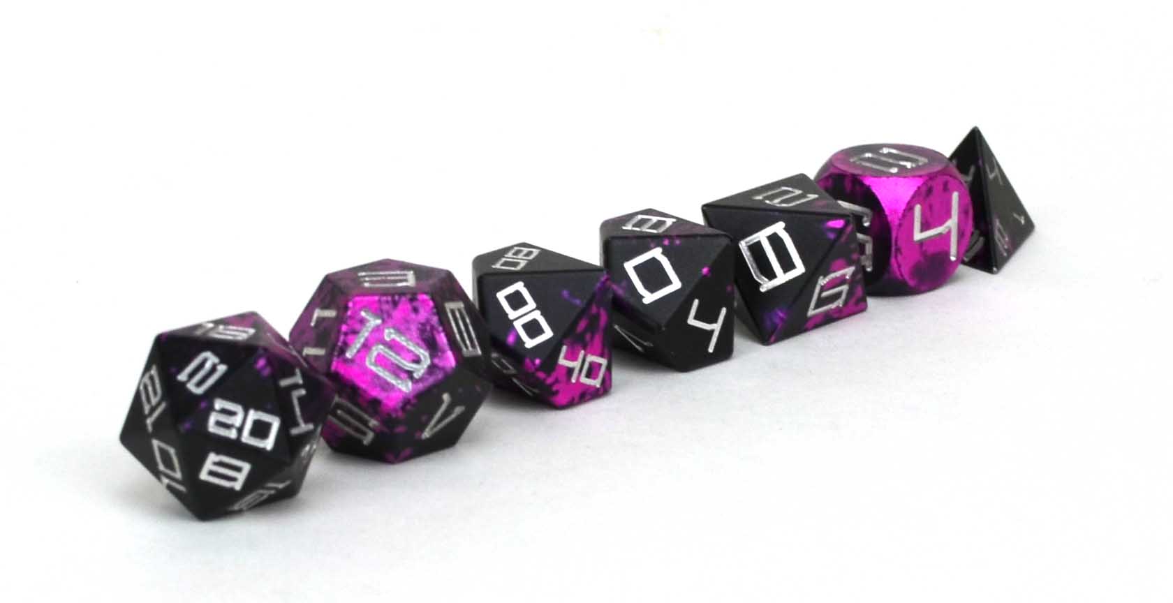 Punk Rock Aluminium Set of 7 – Level Up Dice