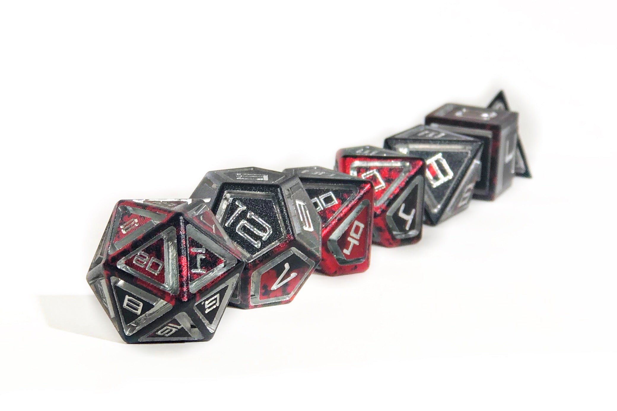 Siith Caged Aluminium Set of 7 – Level Up Dice