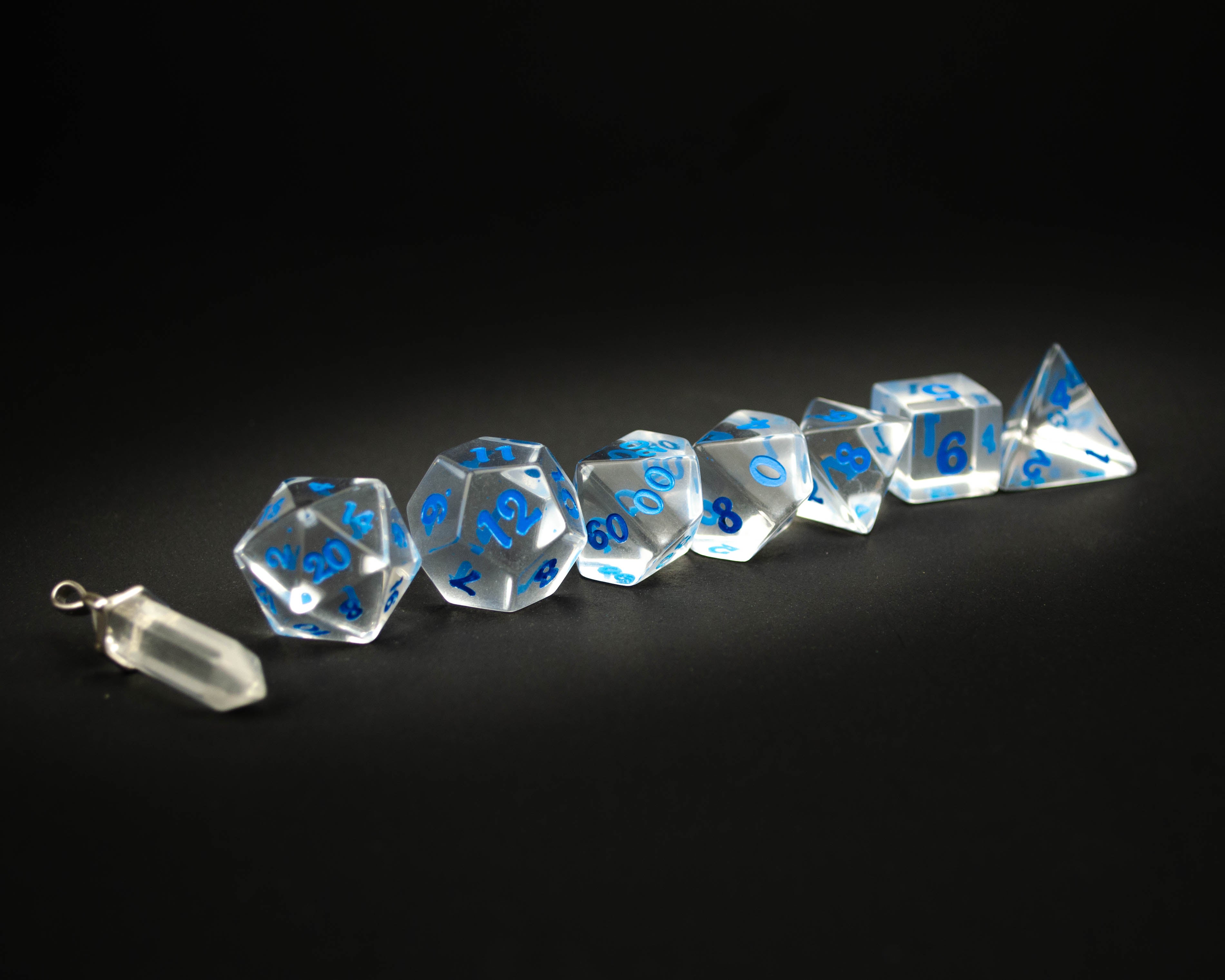 Crown Crystal - Blue script – Level Up Dice
